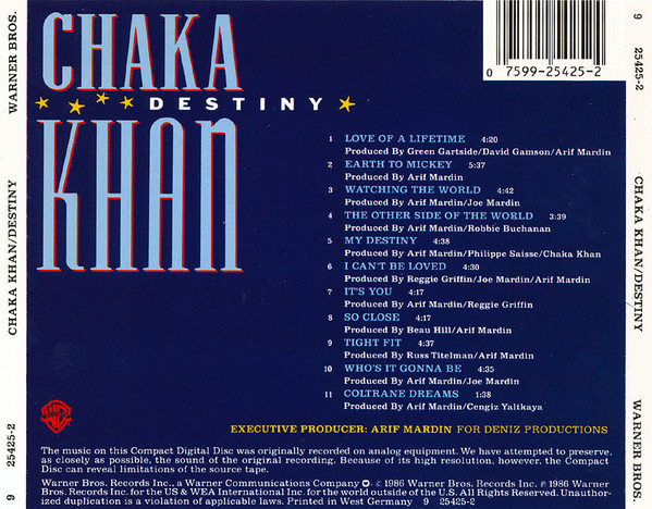 Chaka Khan Destiny : Back | CD Covers | Cover Century | Over 1.000.000 ...